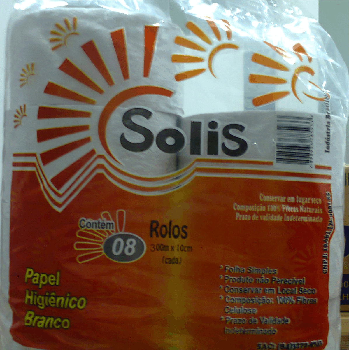 PAPEL HIGIÊNICO SOLIS CONTEM 8 ROLOS COM 10cm x 300m - Higinor ...